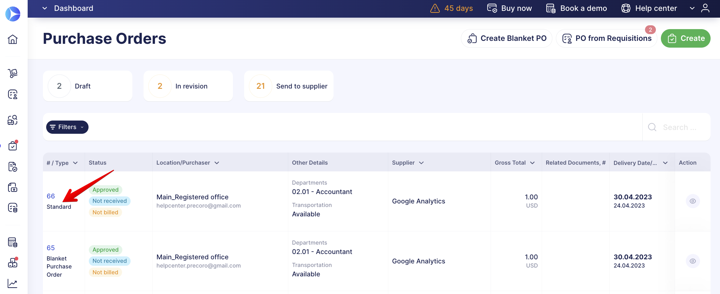 How to Create a Recurring Purchase Order